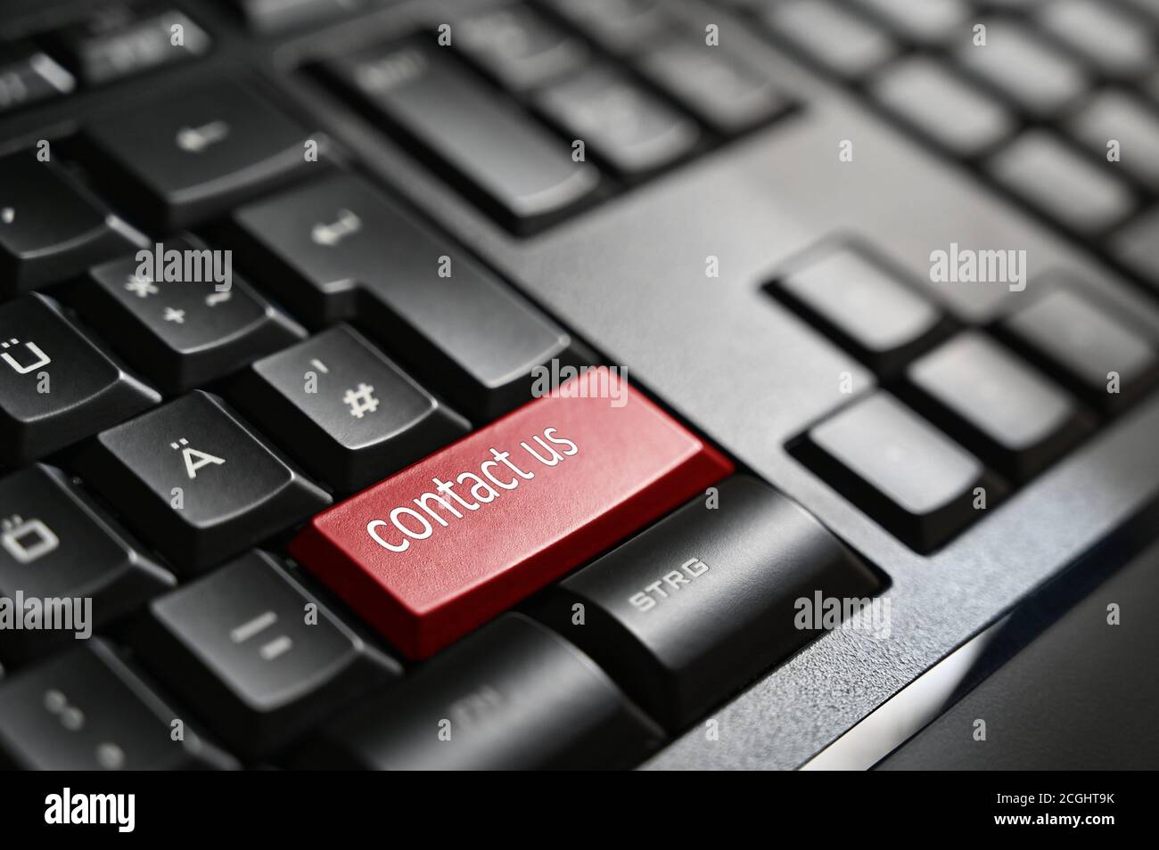 Contact us , Keyboard button Stock Photo - Alamy
