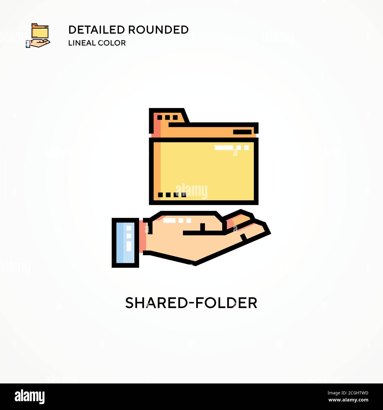 Shared-folder vector icon. Modern vector illustration concepts. Easy to ...