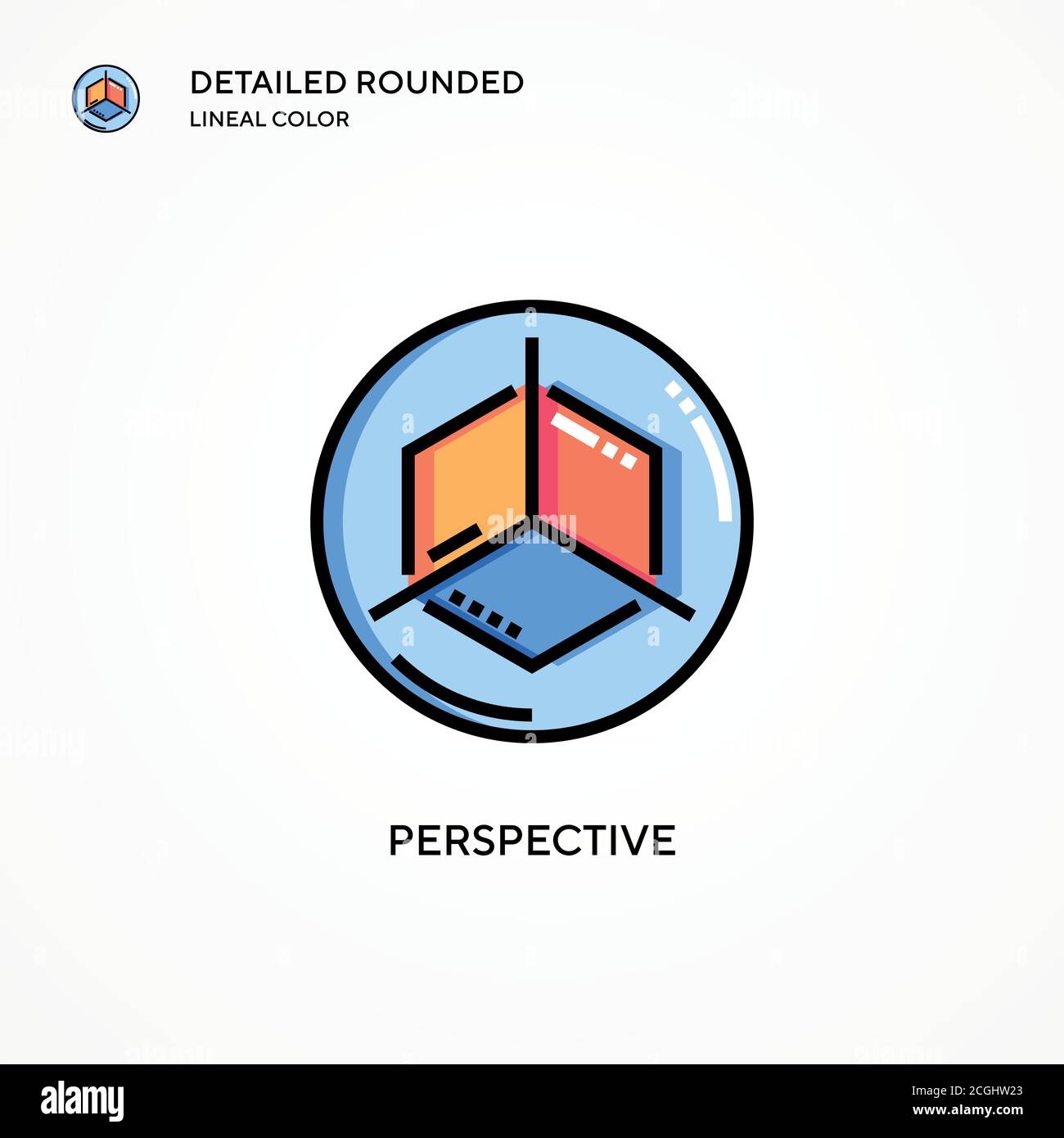 Perspective vector icon. Modern vector illustration concepts. Easy to ...