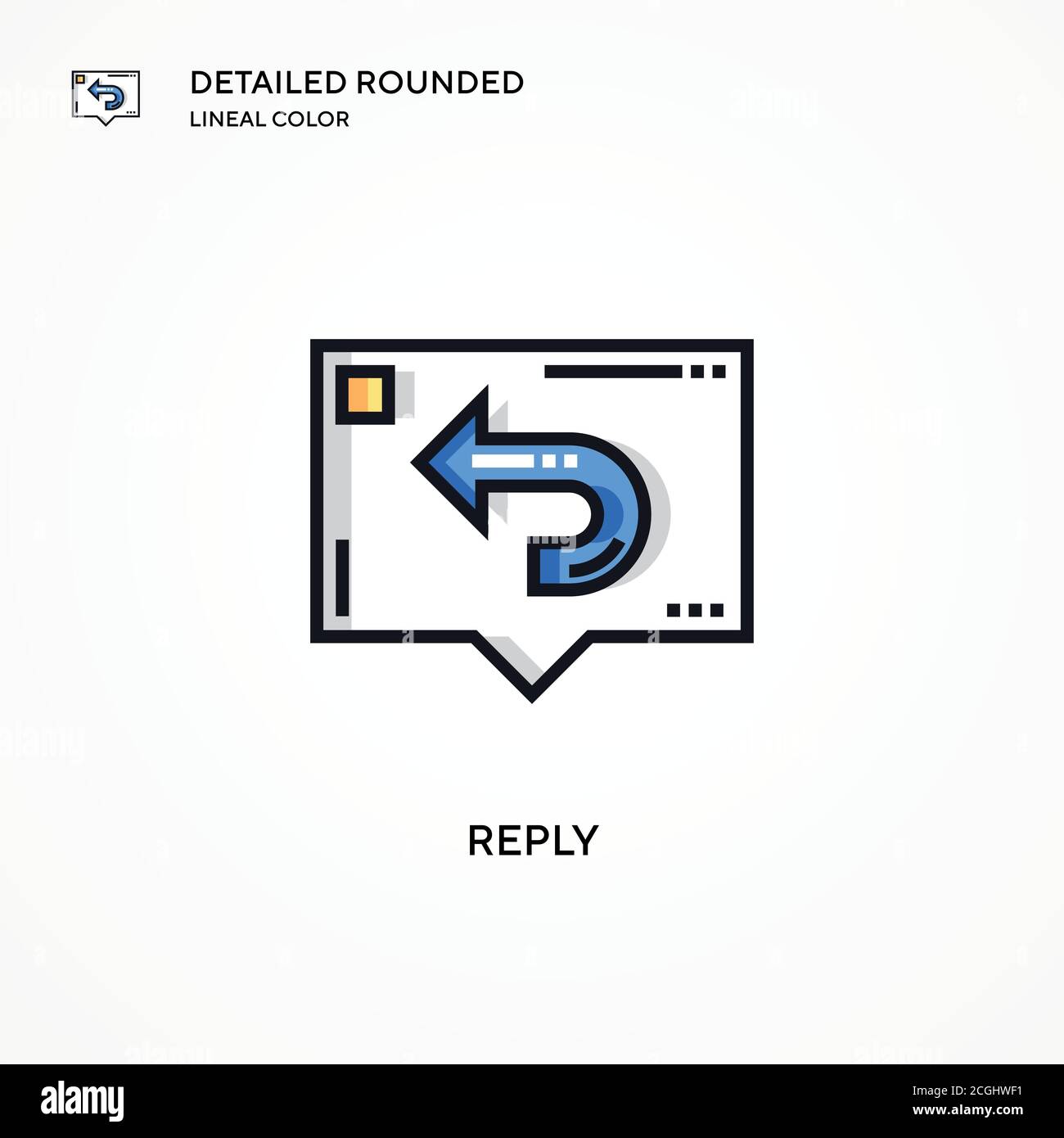 Reply vector icon. Modern vector illustration concepts. Easy to edit ...