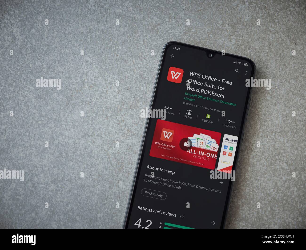 Lod, Israel - July 8, 2020: WPS Office app play store page on the ...