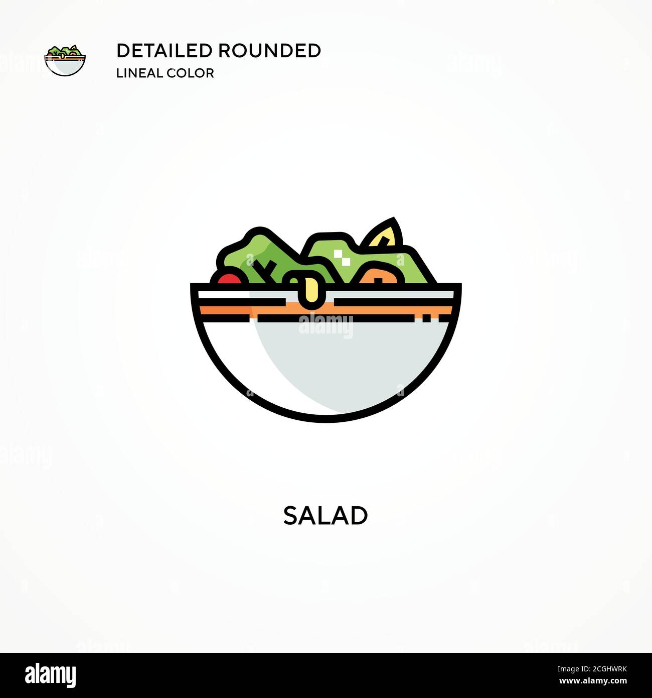 Salad vector icon. Modern vector illustration concepts. Easy to edit ...