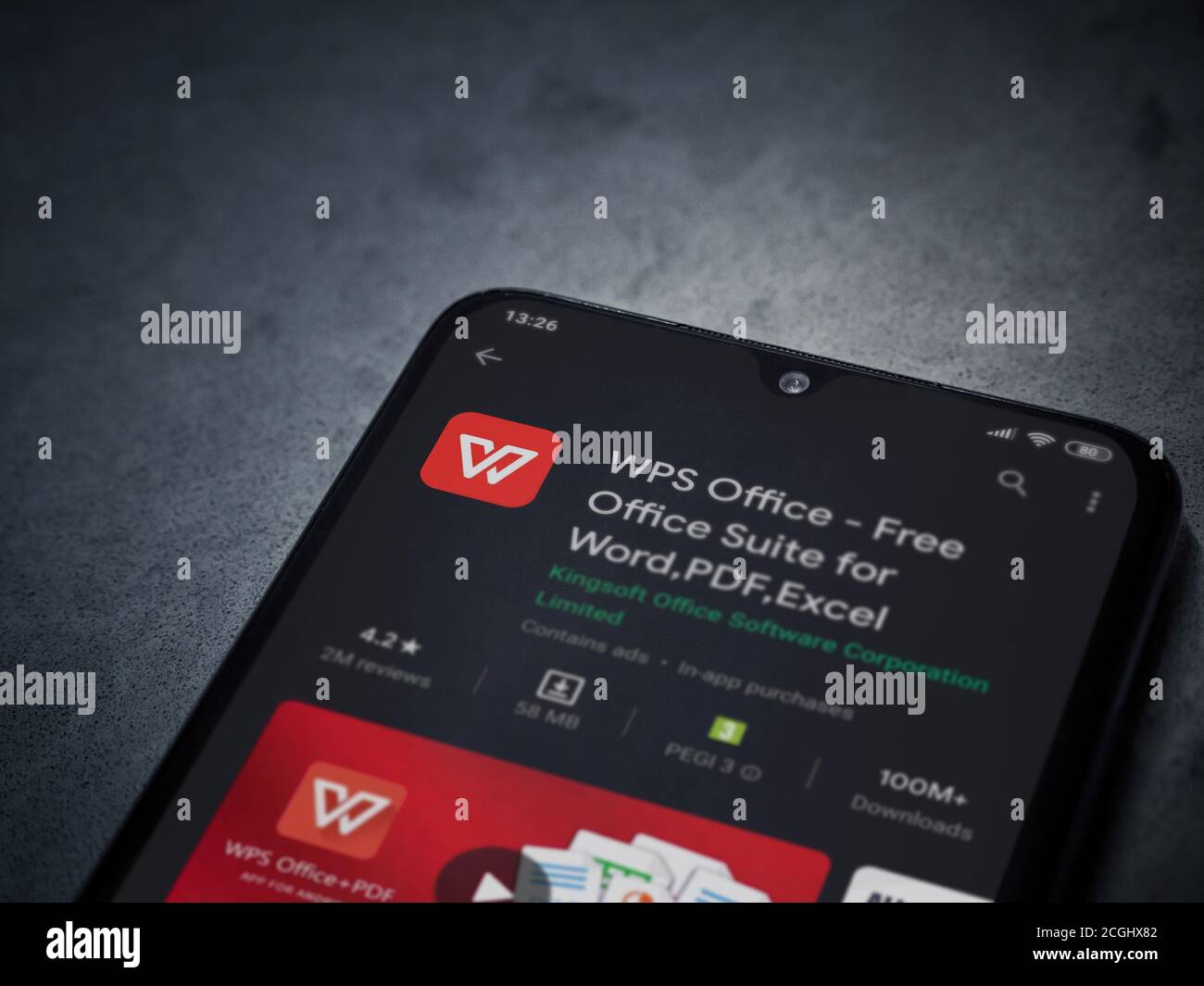 Lod, Israel - July 8, 2020: WPS Office app play store page on the ...