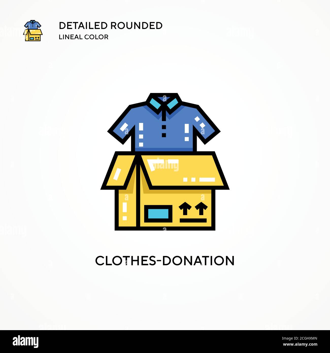Clothes-donation vector icon. Modern vector illustration concepts. Easy ...