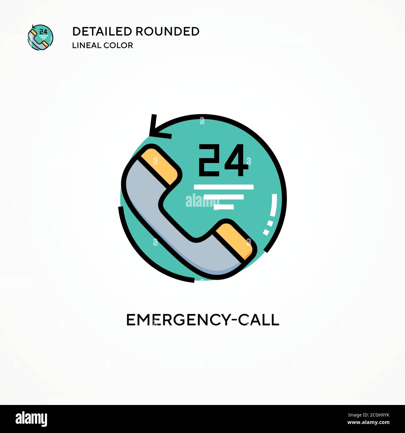 Emergency-call vector icon. Modern vector illustration concepts. Easy ...