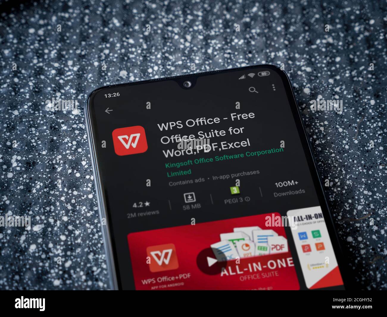 Lod, Israel - July 8, 2020: WPS Office app play store page on the ...