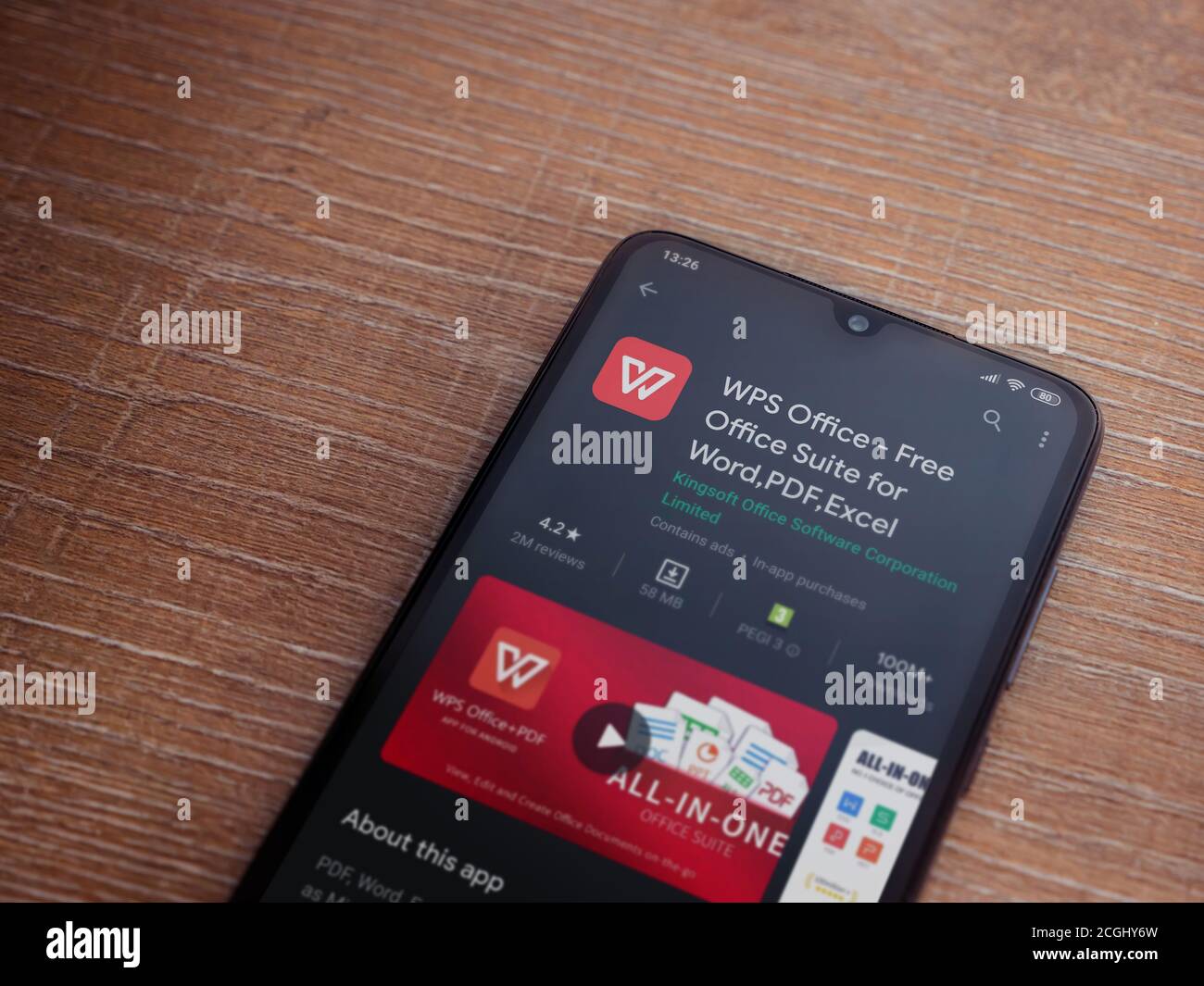Lod, Israel - July 8, 2020: WPS Office app play store page on the ...