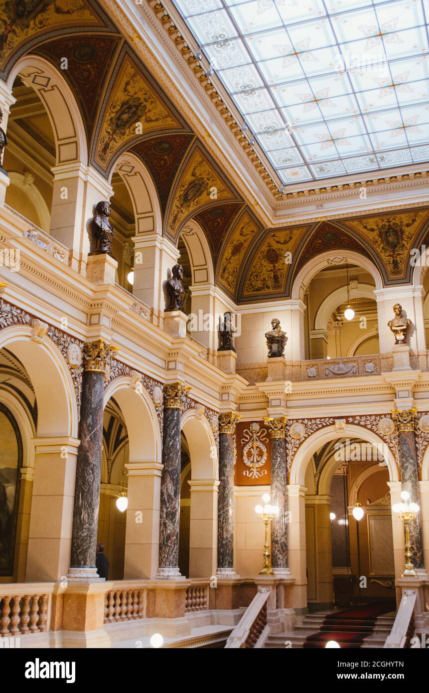 Prague, Czechia - A vertical shot of the interior of The National ...