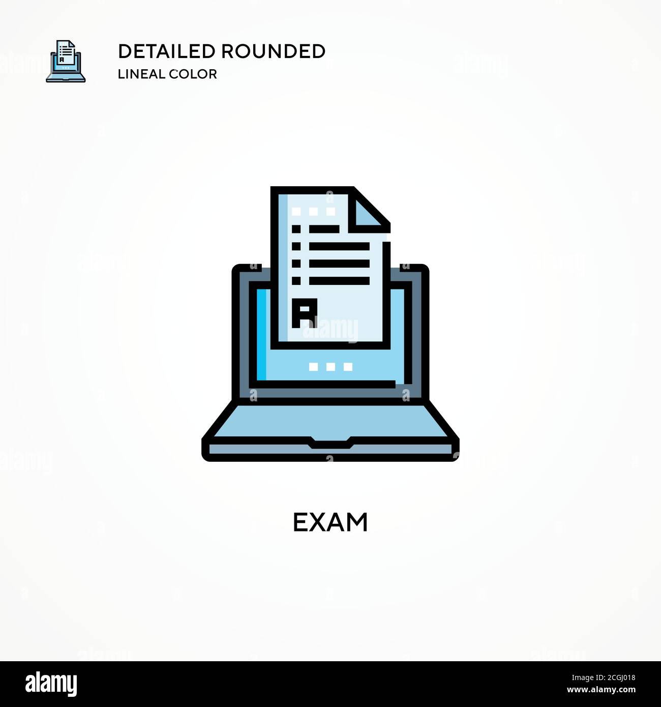University students taking exam classroom Stock Vector Images - Alamy