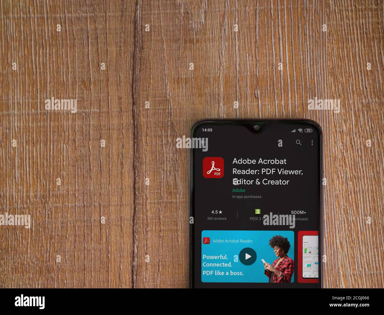 Lod, Israel - July 8, 2020: Adobe Acrobat Reader app play store page on ...