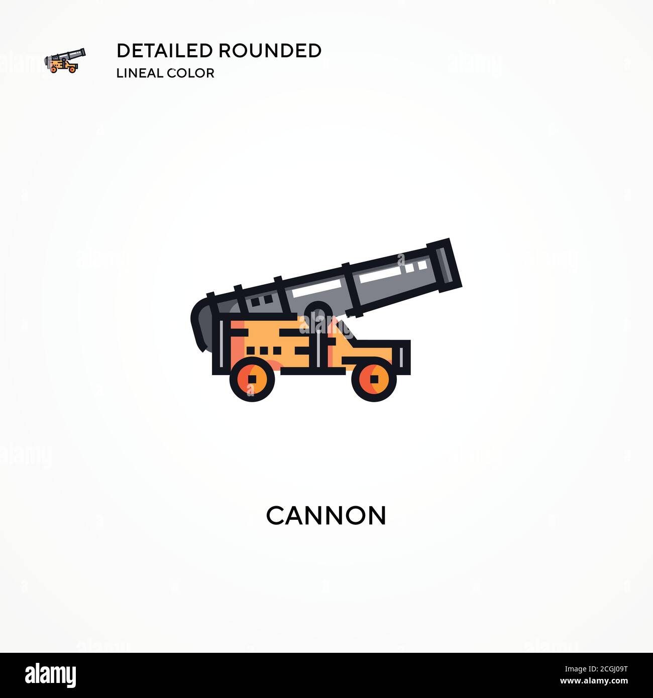 Cannon vector icon. Modern vector illustration concepts. Easy to edit ...
