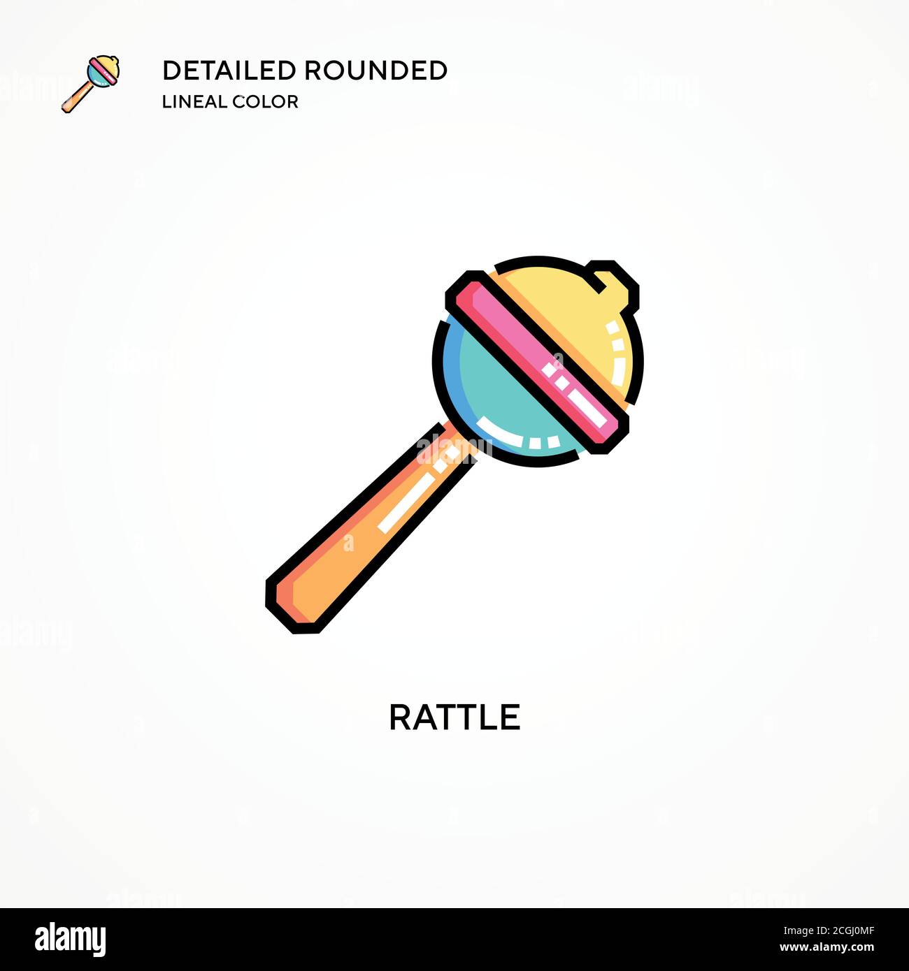 Rattle vector icon. Modern vector illustration concepts. Easy to edit ...