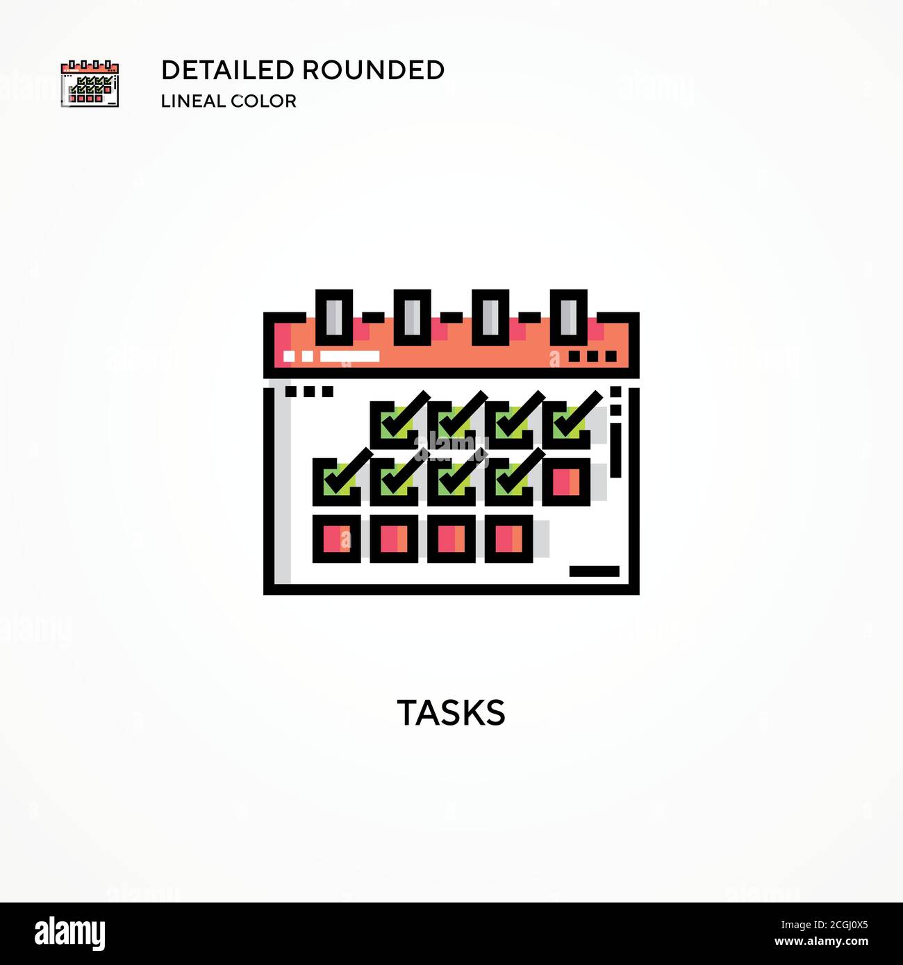 Tasks vector icon. Modern vector illustration concepts. Easy to edit ...