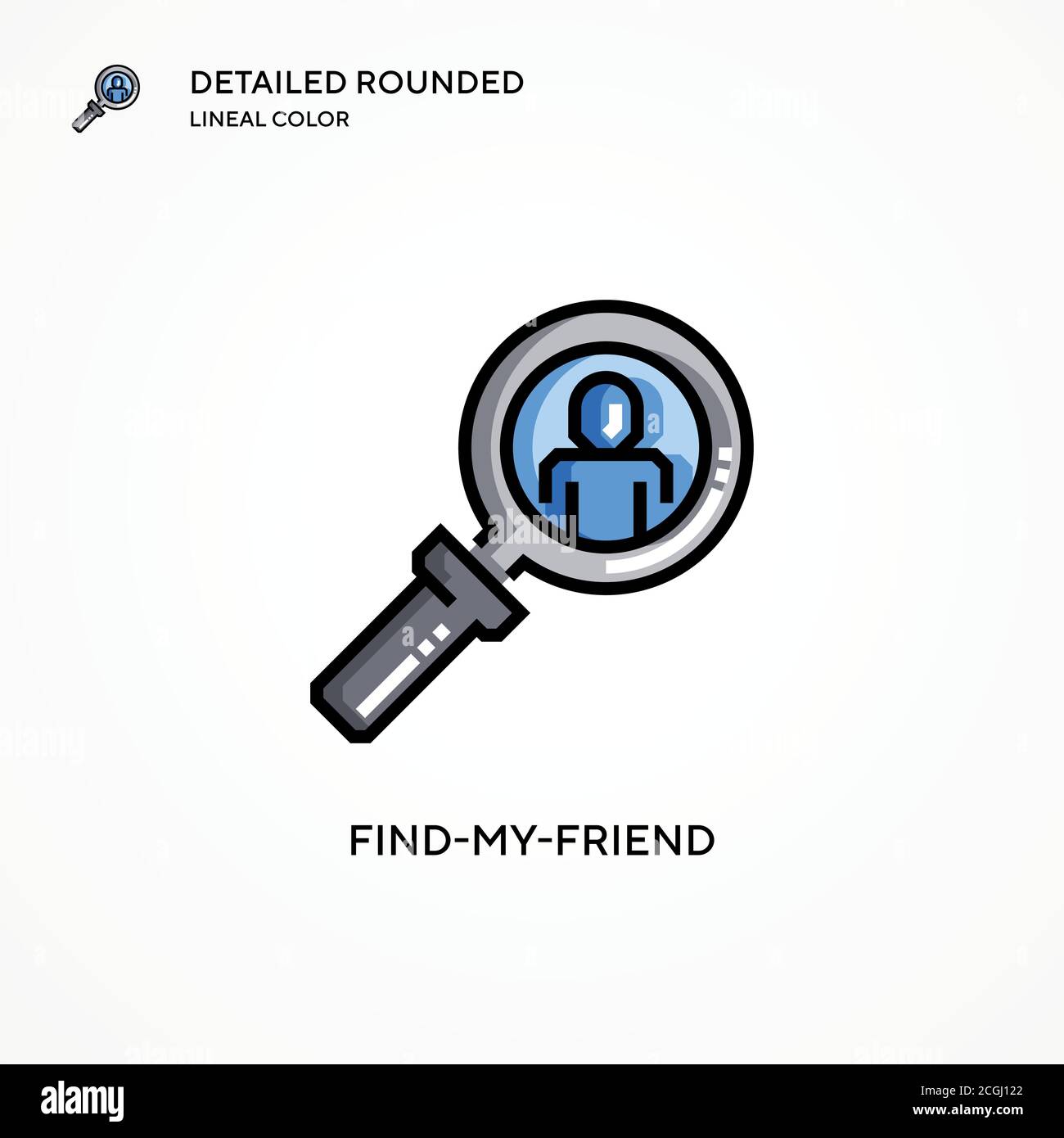 Find-my-friend vector icon. Modern vector illustration concepts. Easy ...