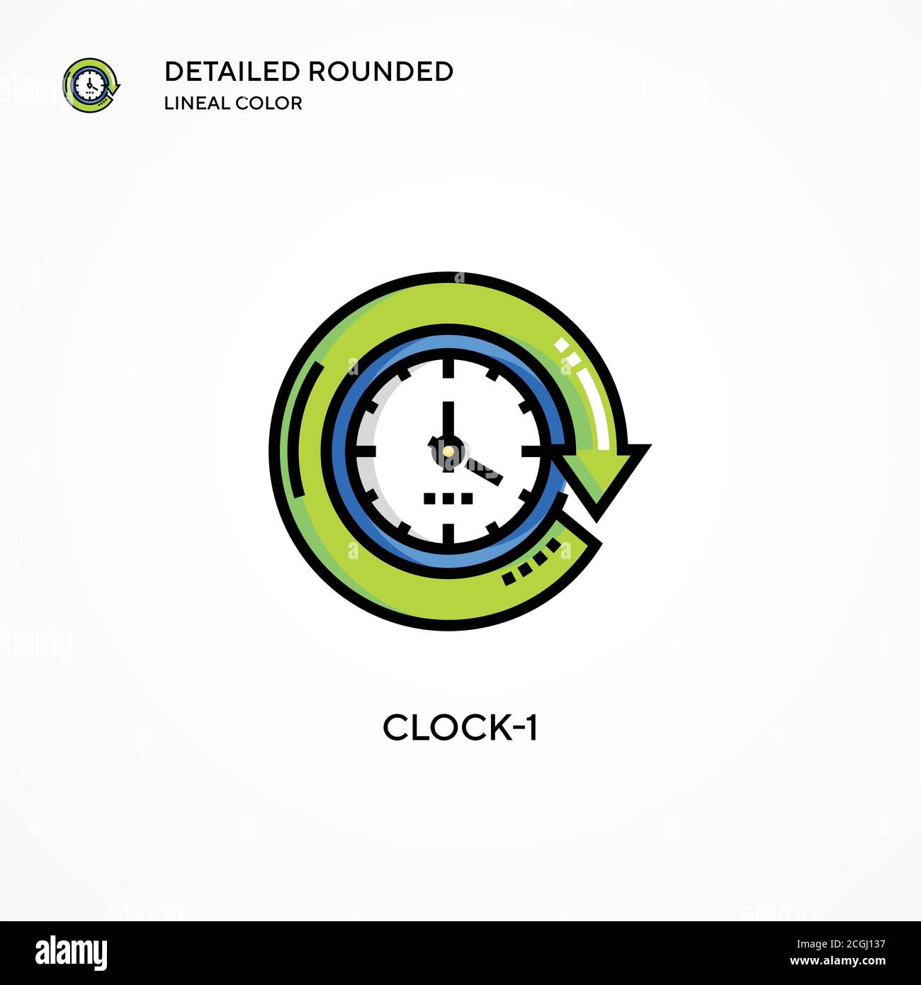 Clock-1 vector icon. Modern vector illustration concepts. Easy to edit ...