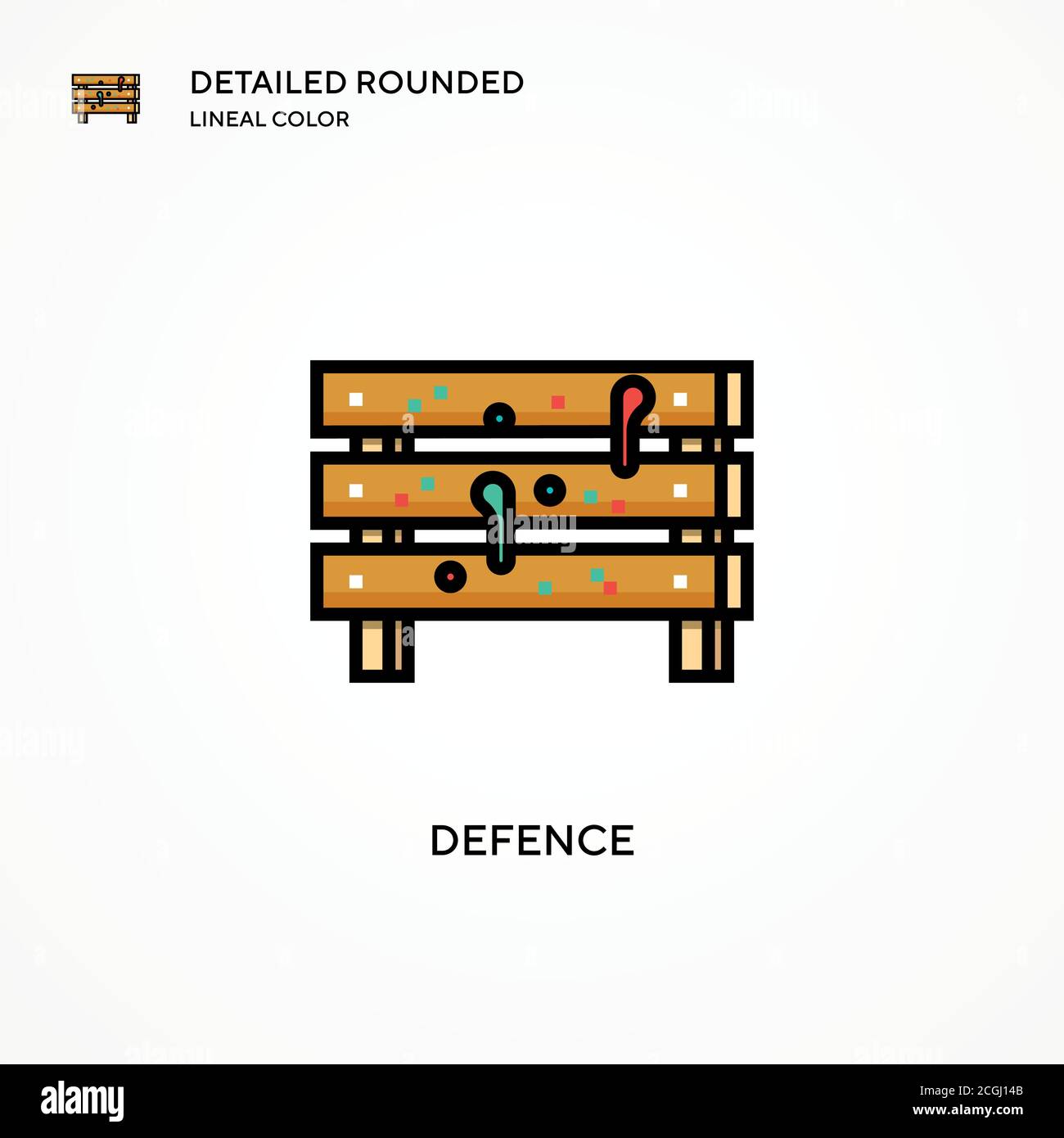Defence vector icon. Modern vector illustration concepts. Easy to edit ...