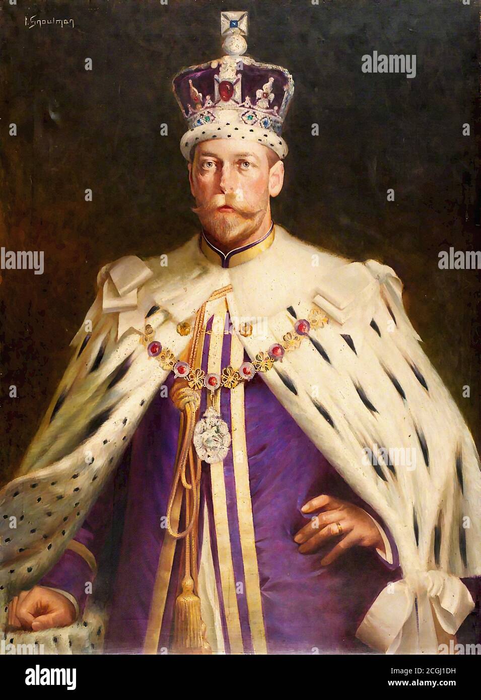 Snowman Isaac - King George V - British School - 19th Century Stock ...