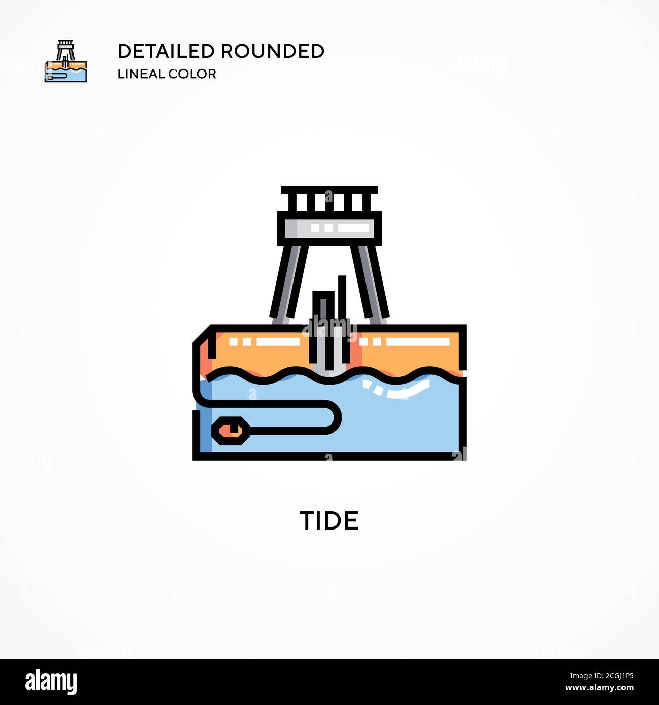 Tide vector icon. Modern vector illustration concepts. Easy to edit and ...
