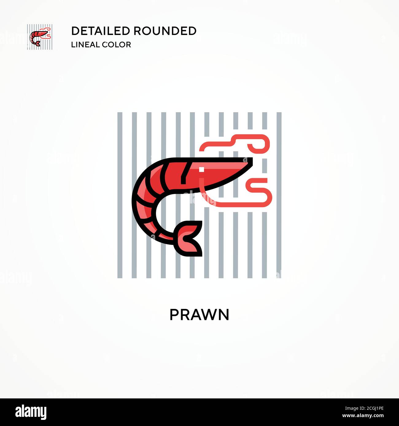 Prawn vector icon. Modern vector illustration concepts. Easy to edit ...