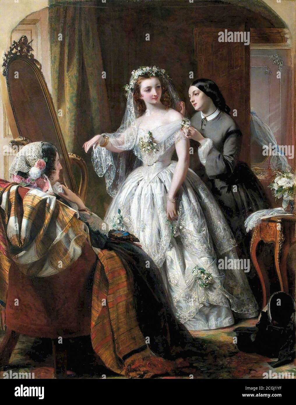 Solomon Abraham - the Bride - British School - 19th Century Stock Photo ...