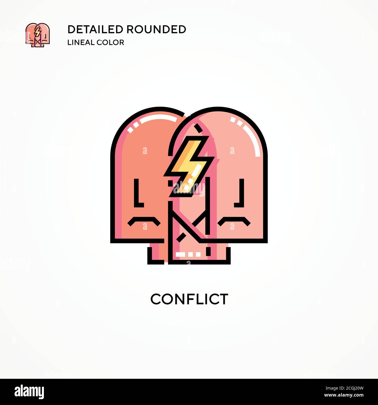 Conflict vector icon. Modern vector illustration concepts. Easy to edit ...
