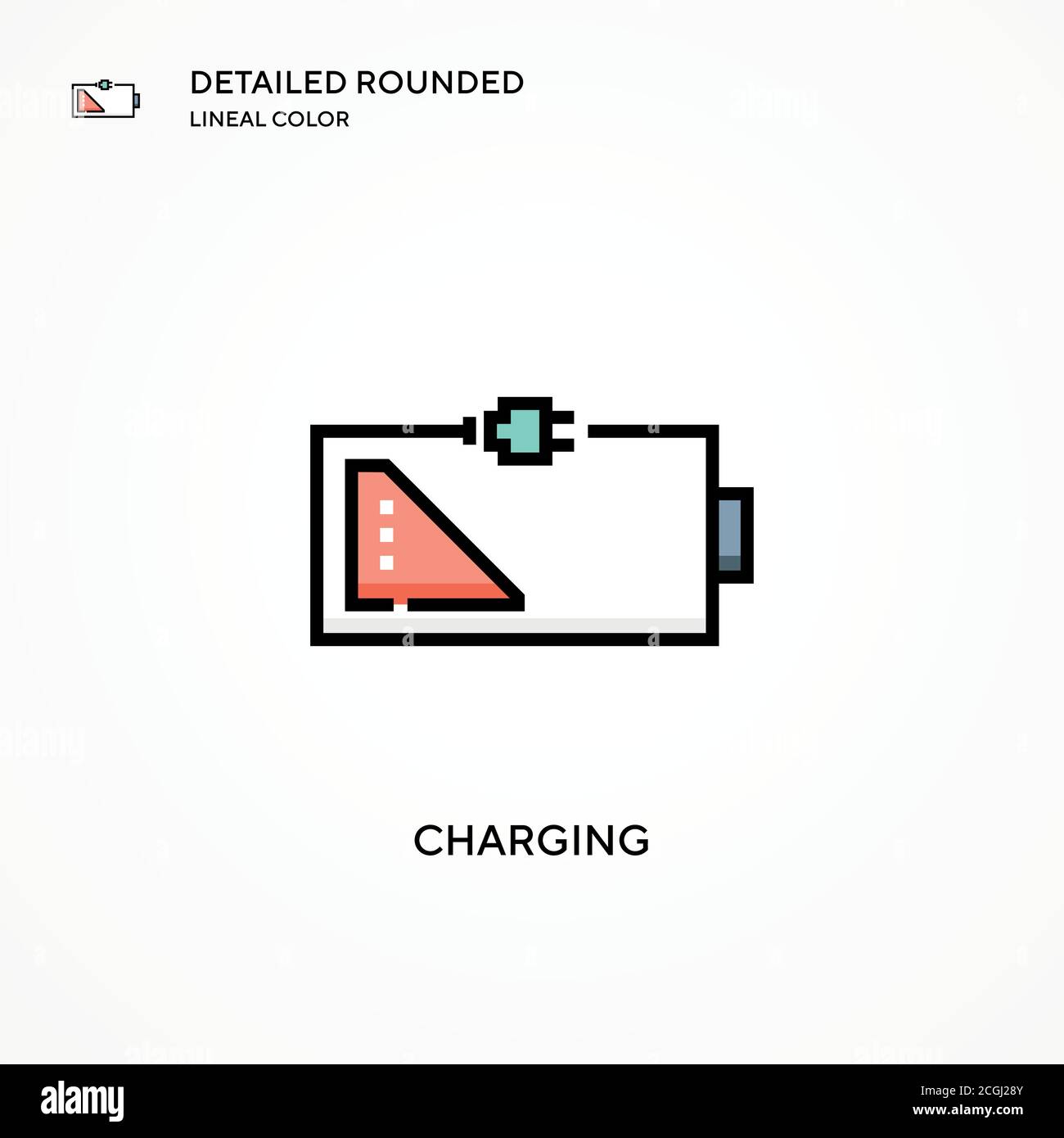 Charging vector icon. Modern vector illustration concepts. Easy to edit ...