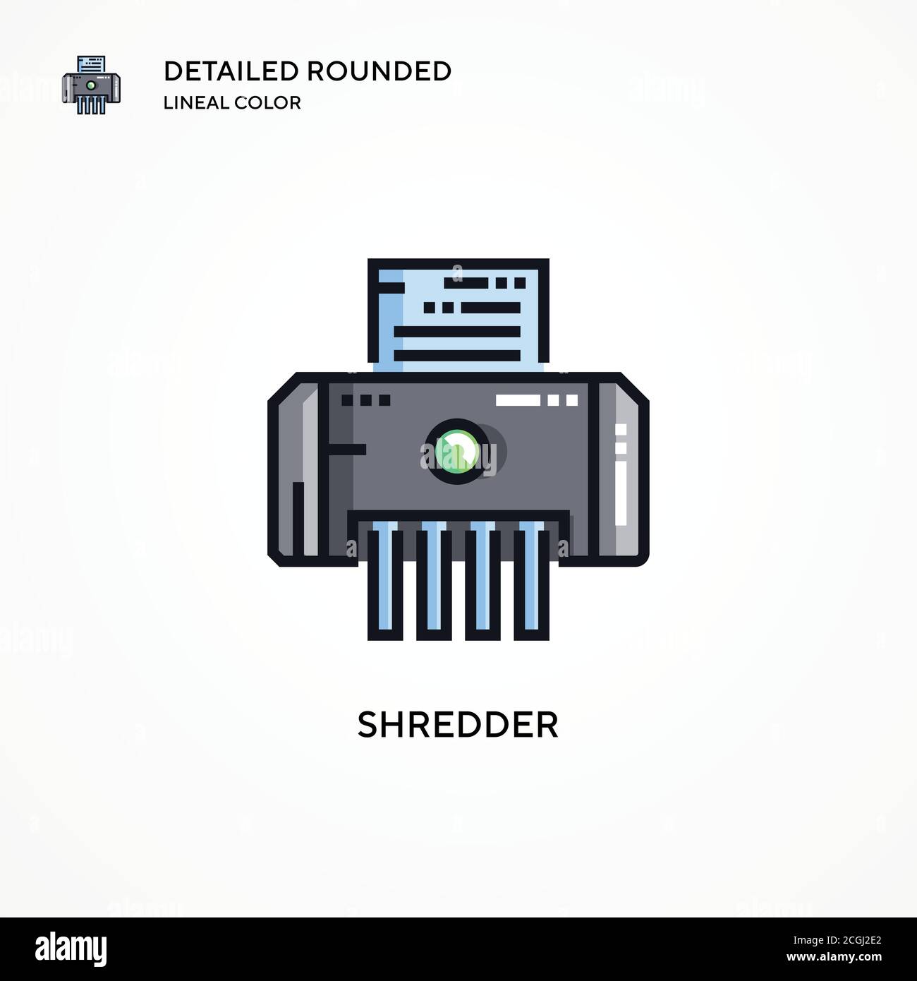 Shredder vector icon. Modern vector illustration concepts. Easy to edit ...