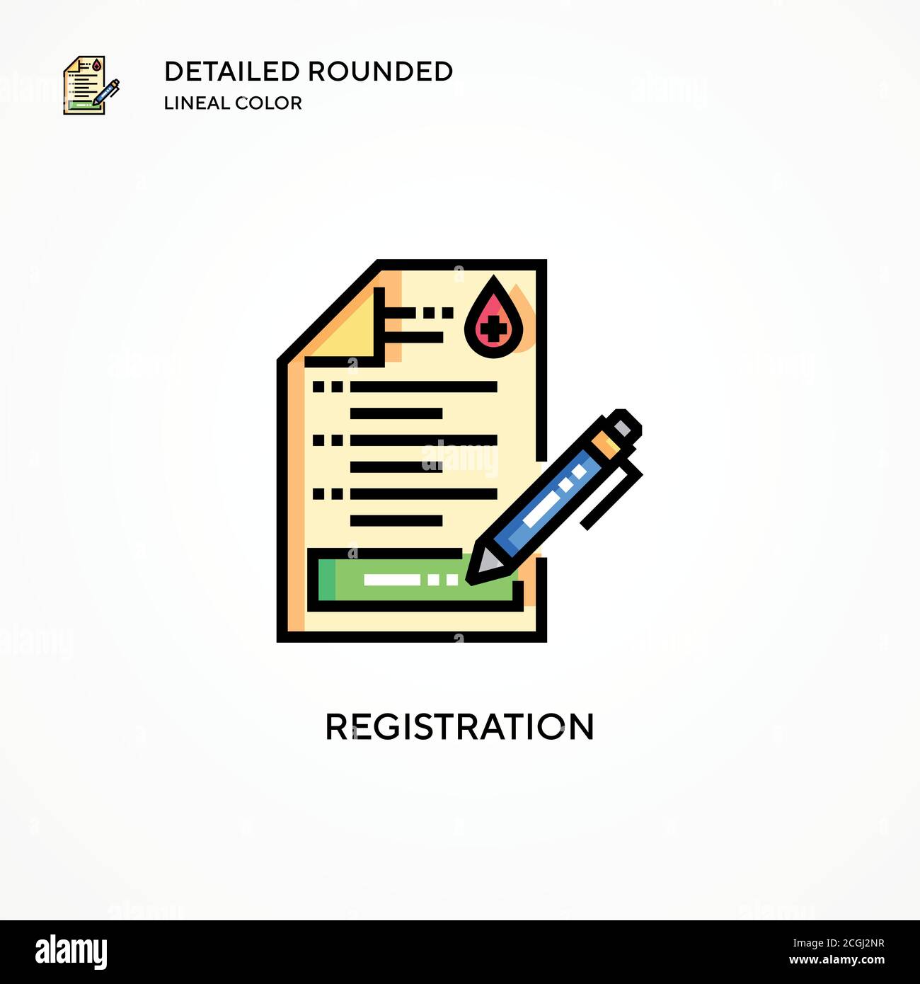 Registration vector icon. Modern vector illustration concepts. Easy to ...