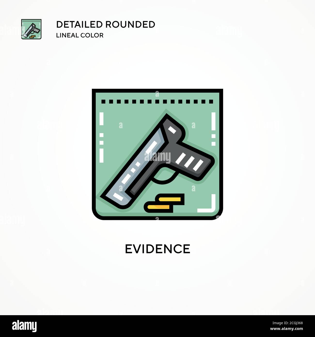 Evidence vector icon. Modern vector illustration concepts. Easy to edit ...