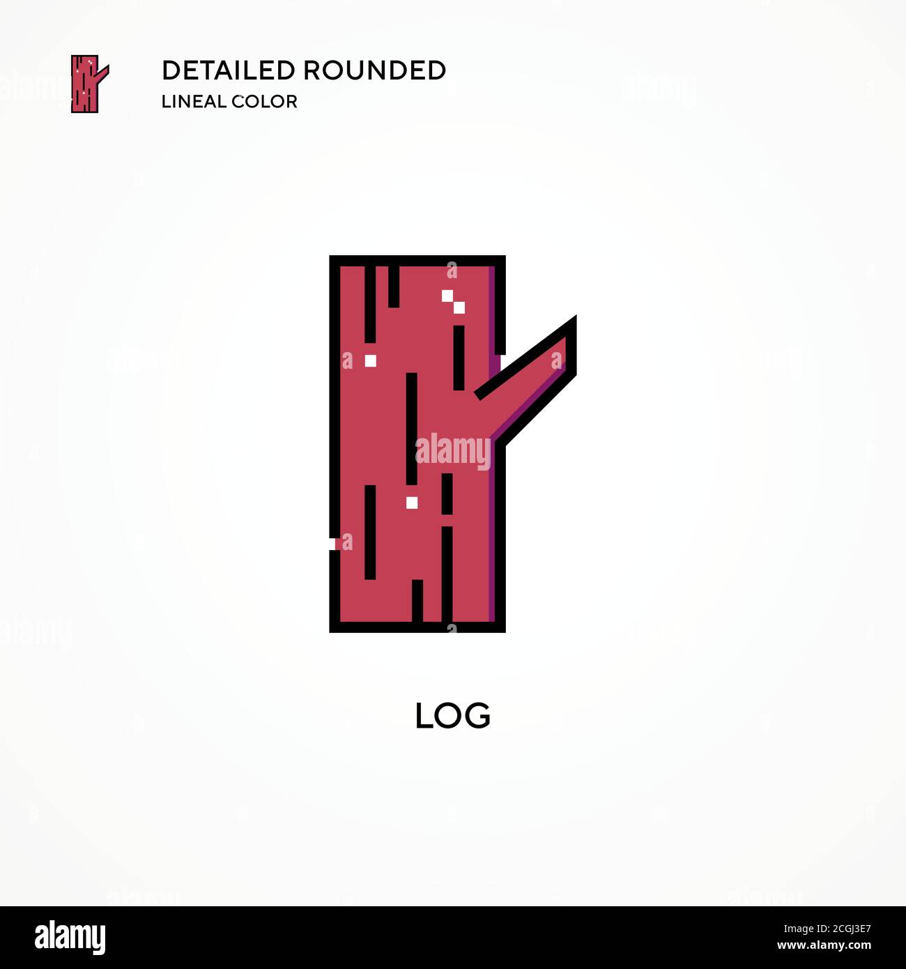 Log vector icon. Modern vector illustration concepts. Easy to edit and ...