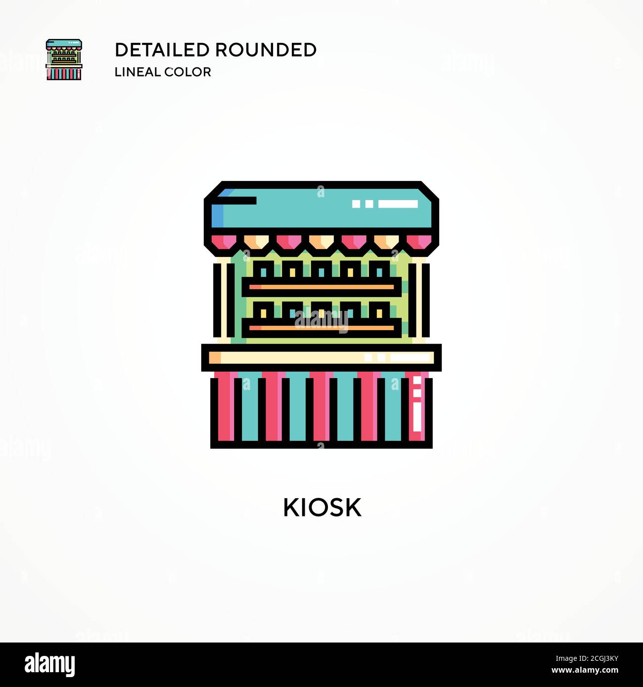 Kiosk vector icon. Modern vector illustration concepts. Easy to edit ...