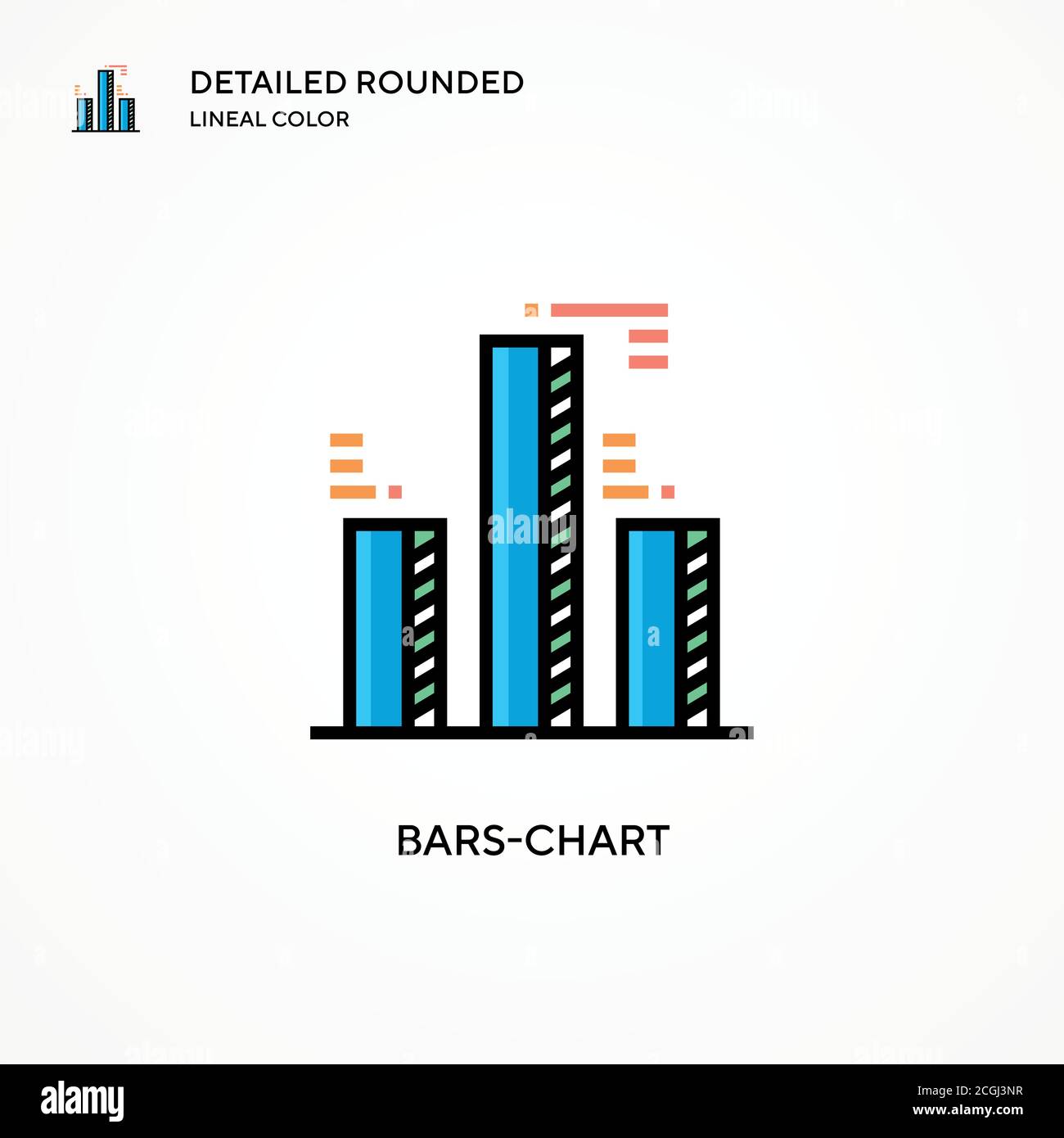 Bars-chart vector icon. Modern vector illustration concepts. Easy to ...