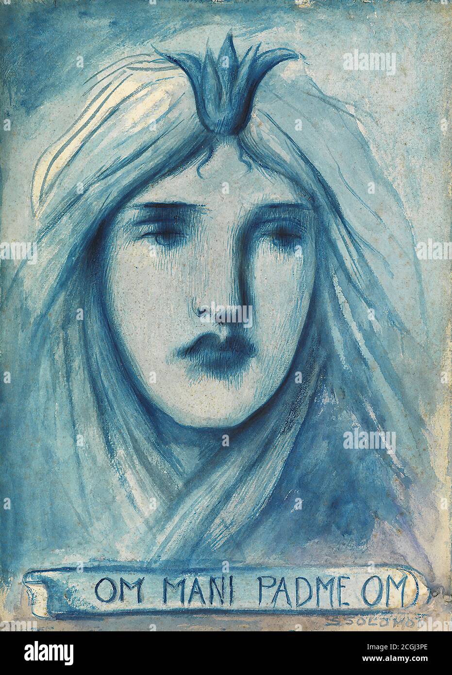 Solomon Simeon - Om Mani Padma Om - British School - 19th Century Stock ...