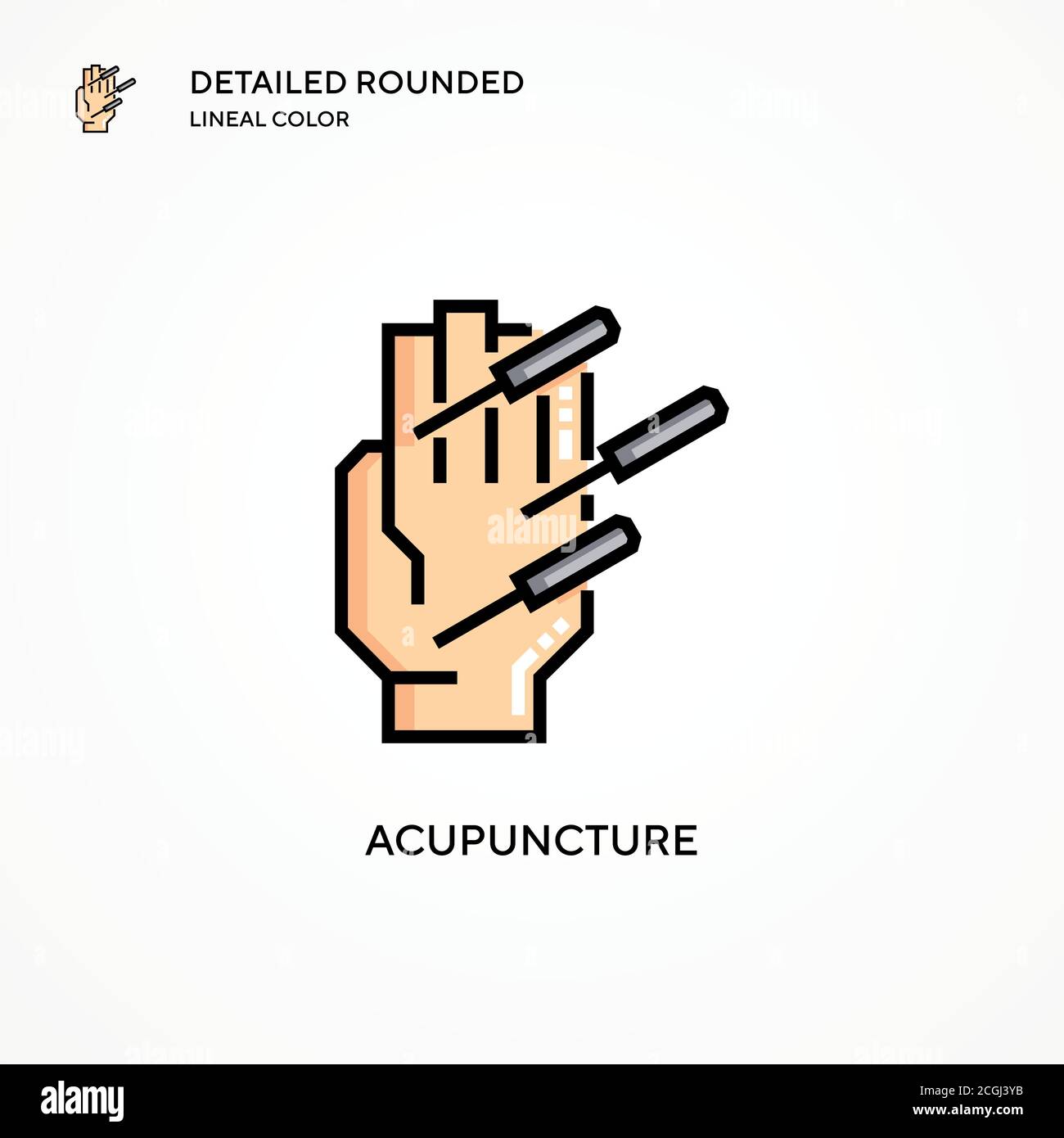 Acupuncture vector icon. Modern vector illustration concepts. Easy to ...