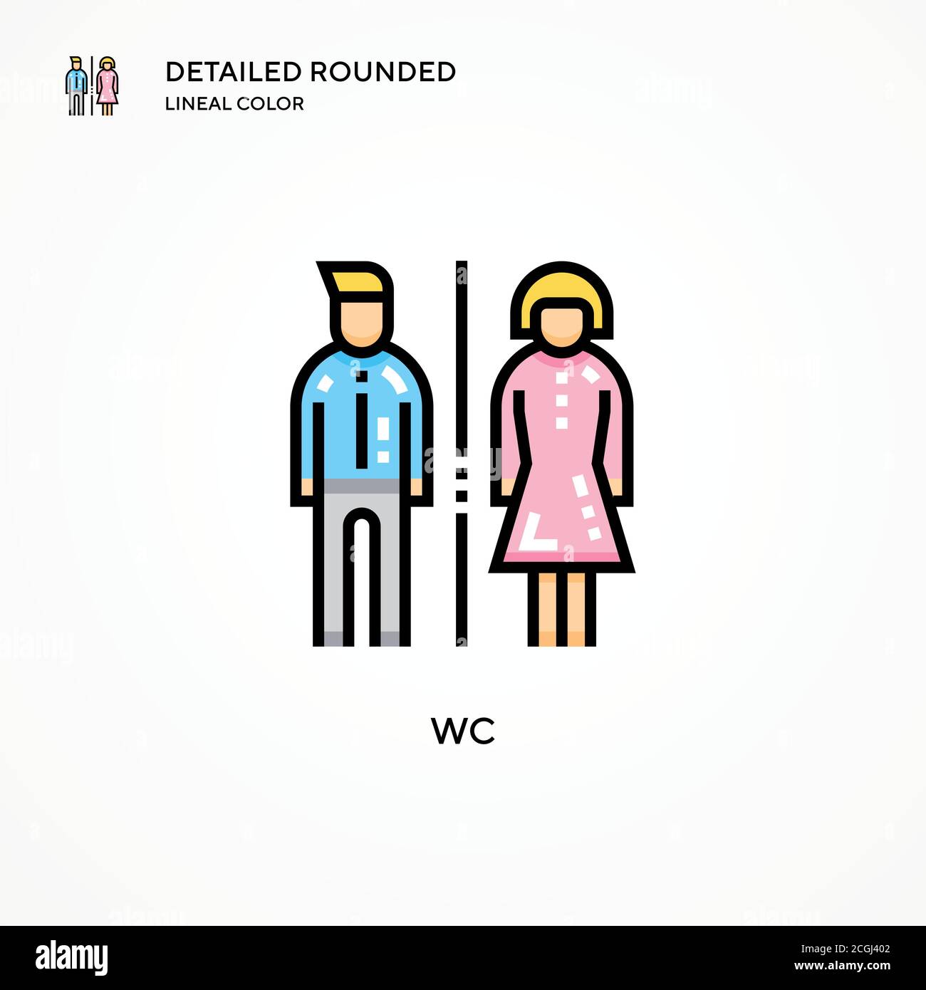 Wc vector icon. Modern vector illustration concepts. Easy to edit and ...