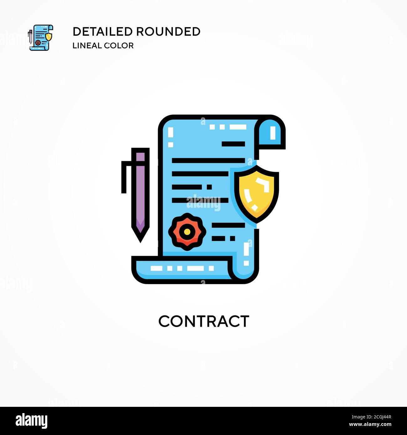 Contract vector icon. Modern vector illustration concepts. Easy to edit ...