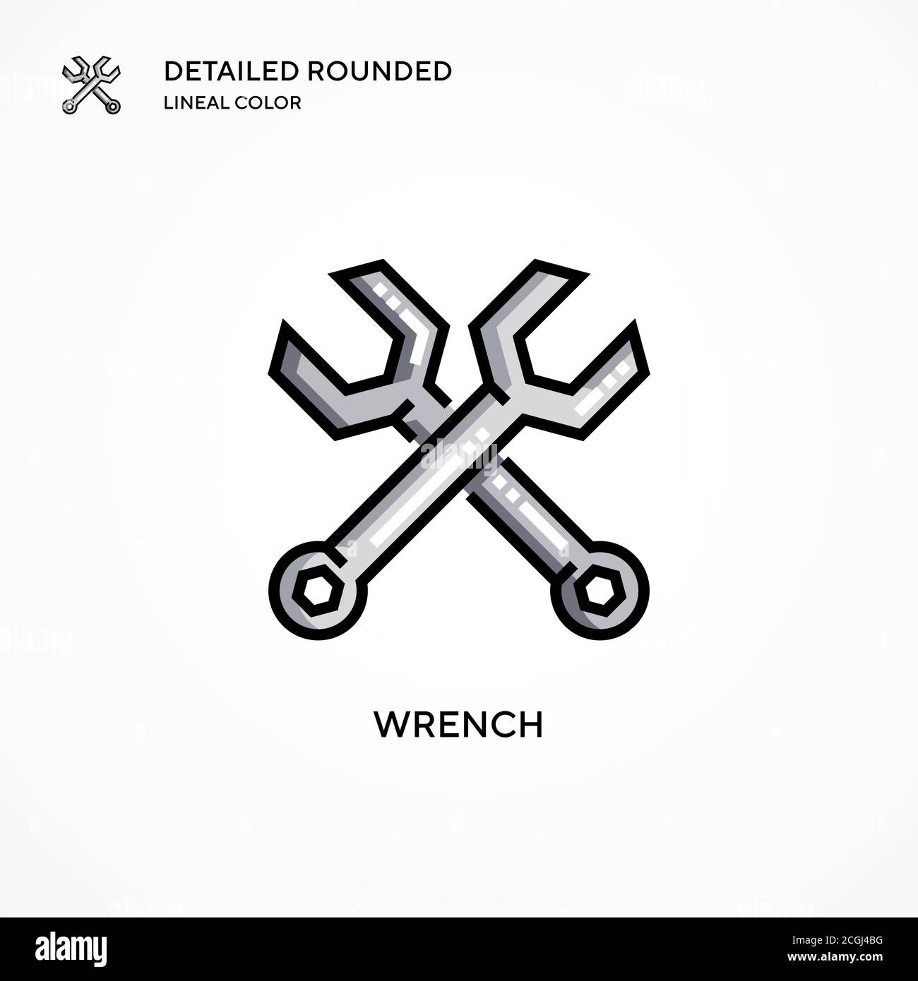 Wrench vector icon. Modern vector illustration concepts. Easy to edit ...