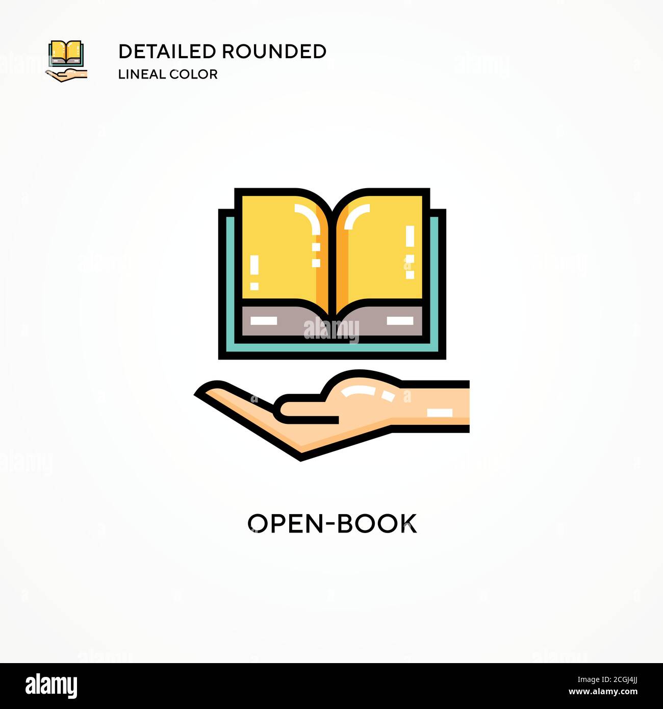 Open-book vector icon. Modern vector illustration concepts. Easy to ...