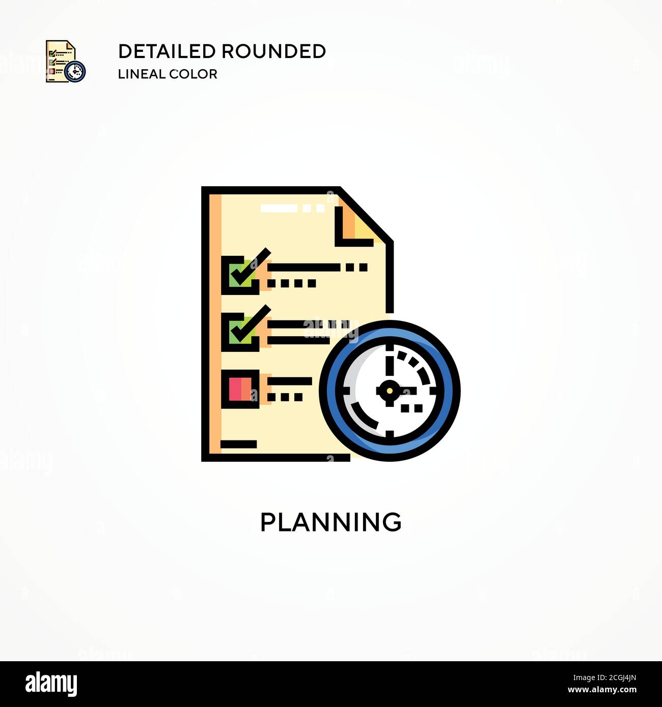 Planning vector icon. Modern vector illustration concepts. Easy to edit ...