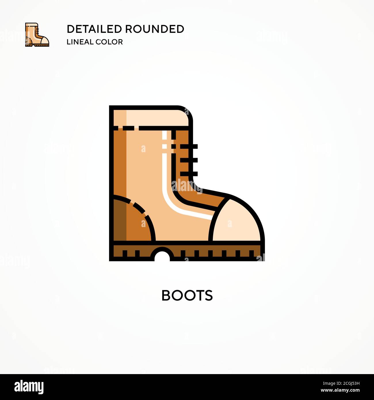 Boots vector icon. Modern vector illustration concepts. Easy to edit ...