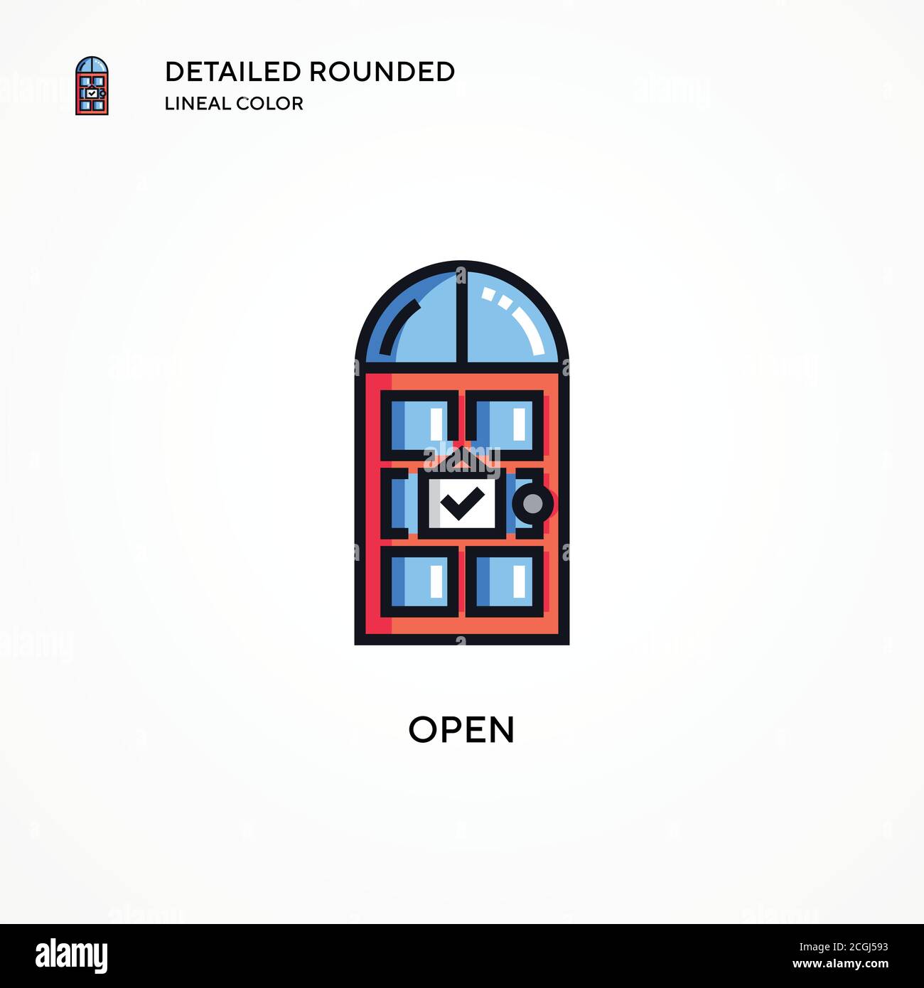 Retail store window welcome concepts Stock Vector Images - Alamy