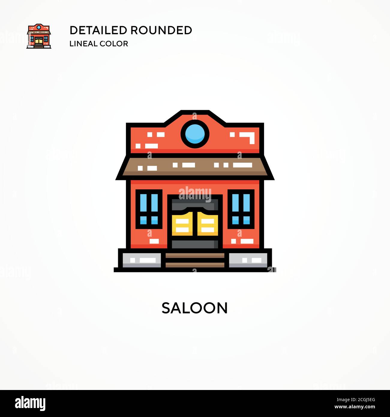 Saloon vector icon. Modern vector illustration concepts. Easy to edit ...