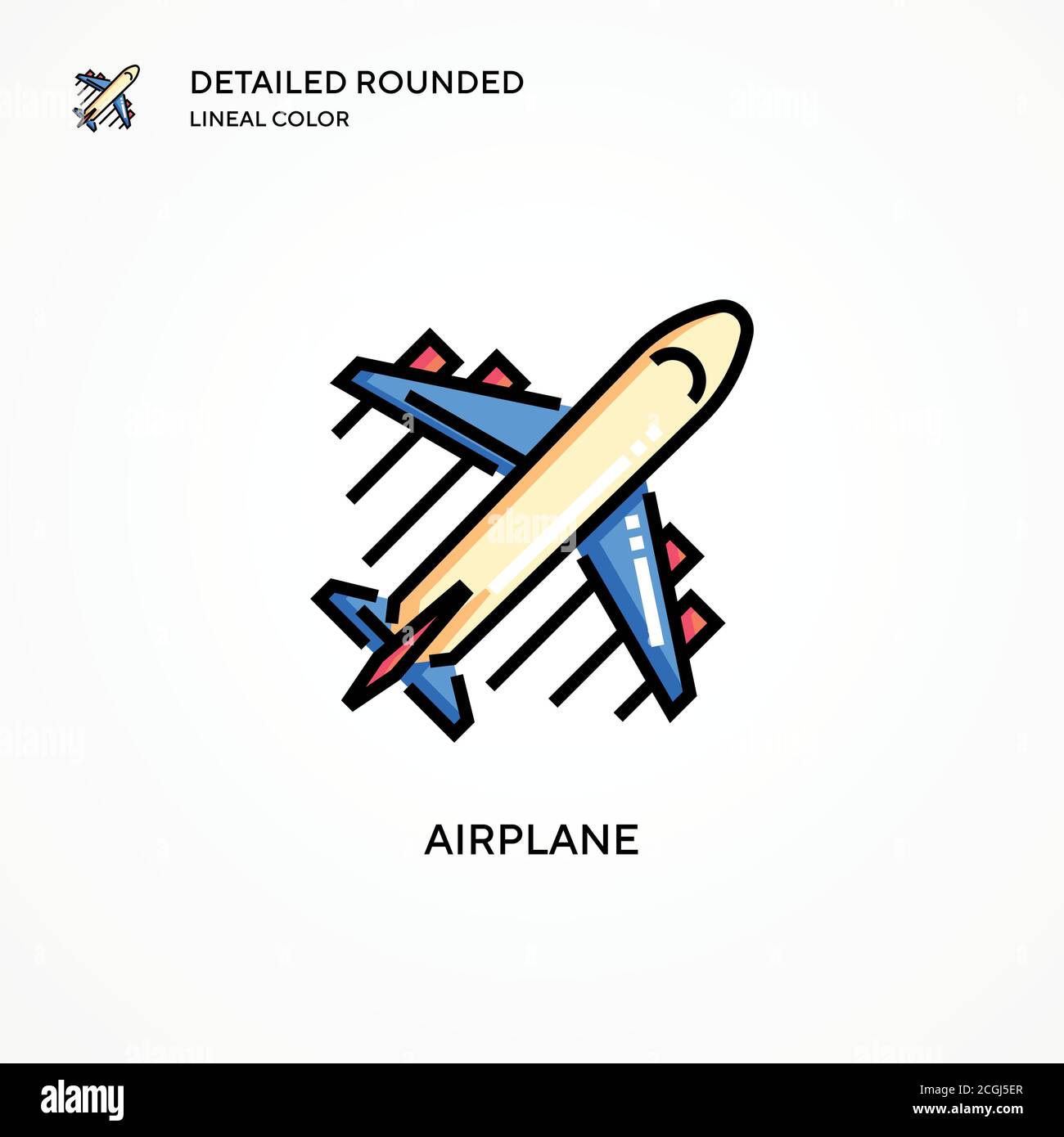 Airplane vector icon. Modern vector illustration concepts. Easy to edit ...