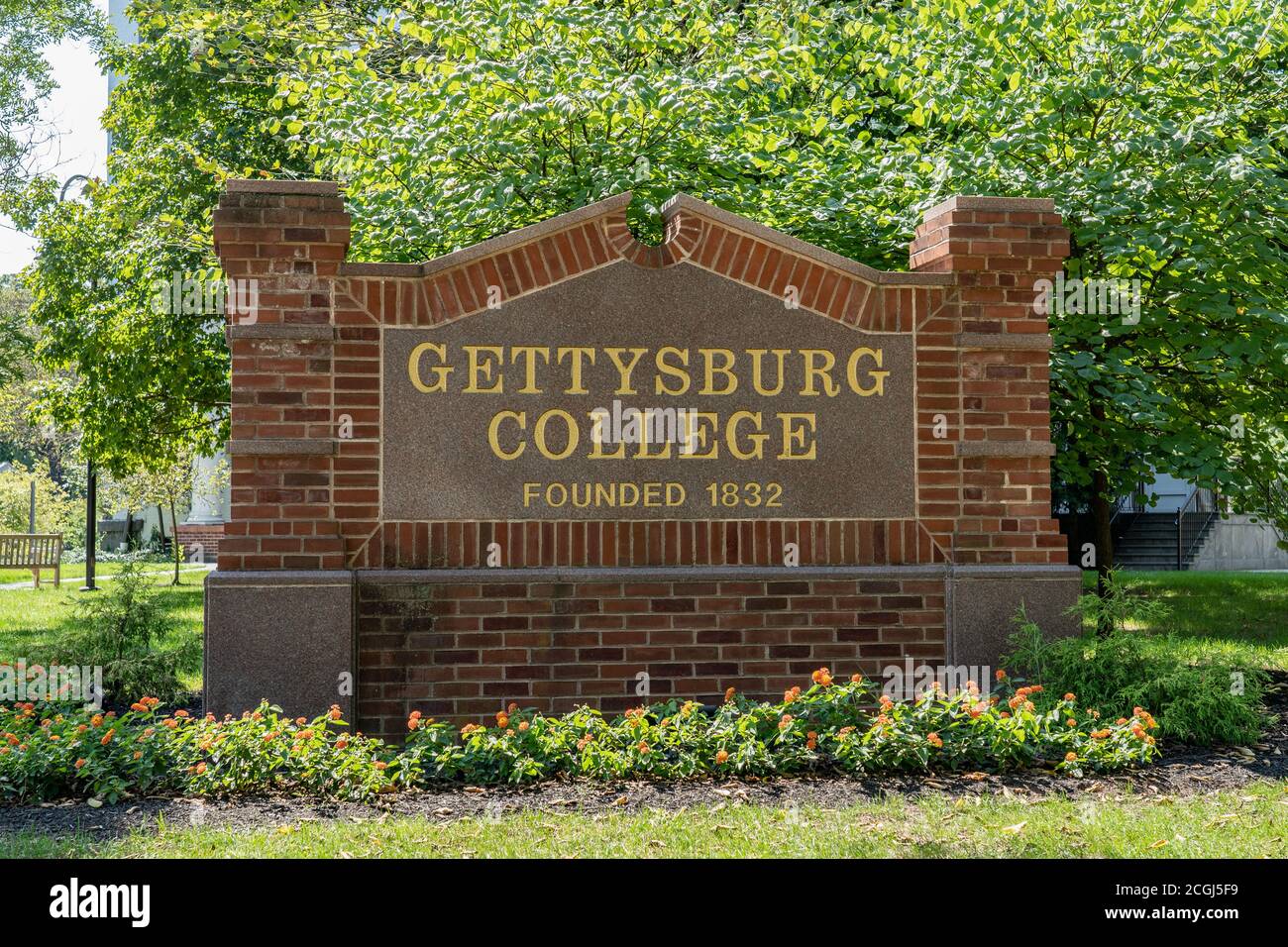 College Brick Sign