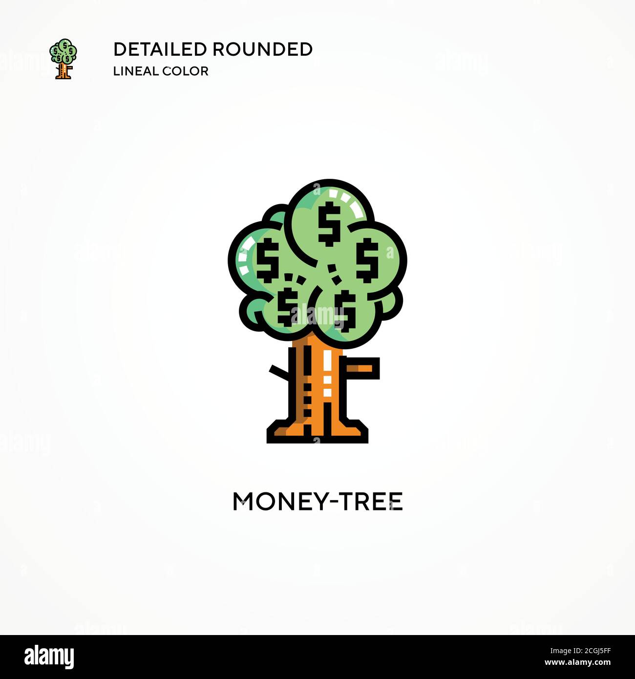 Money-tree vector icon. Modern vector illustration concepts. Easy to ...