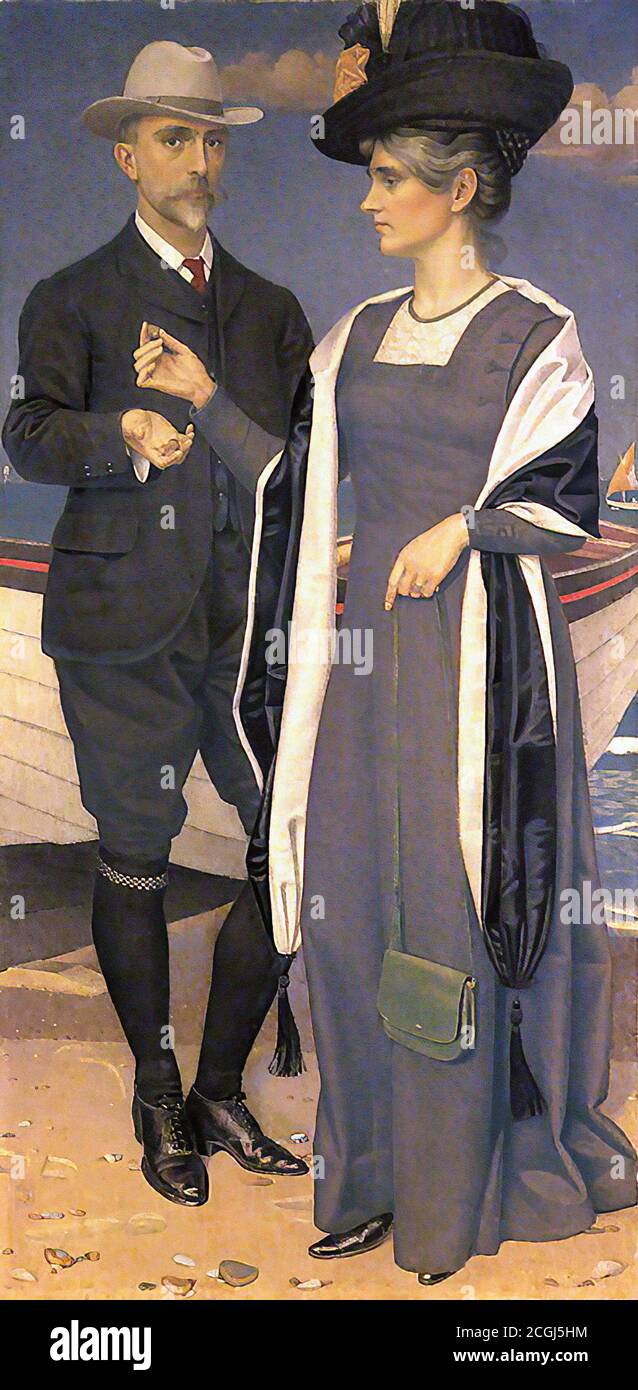 Southall Joseph Edward - the Agate (Portrait of the Artist and His Wife ...