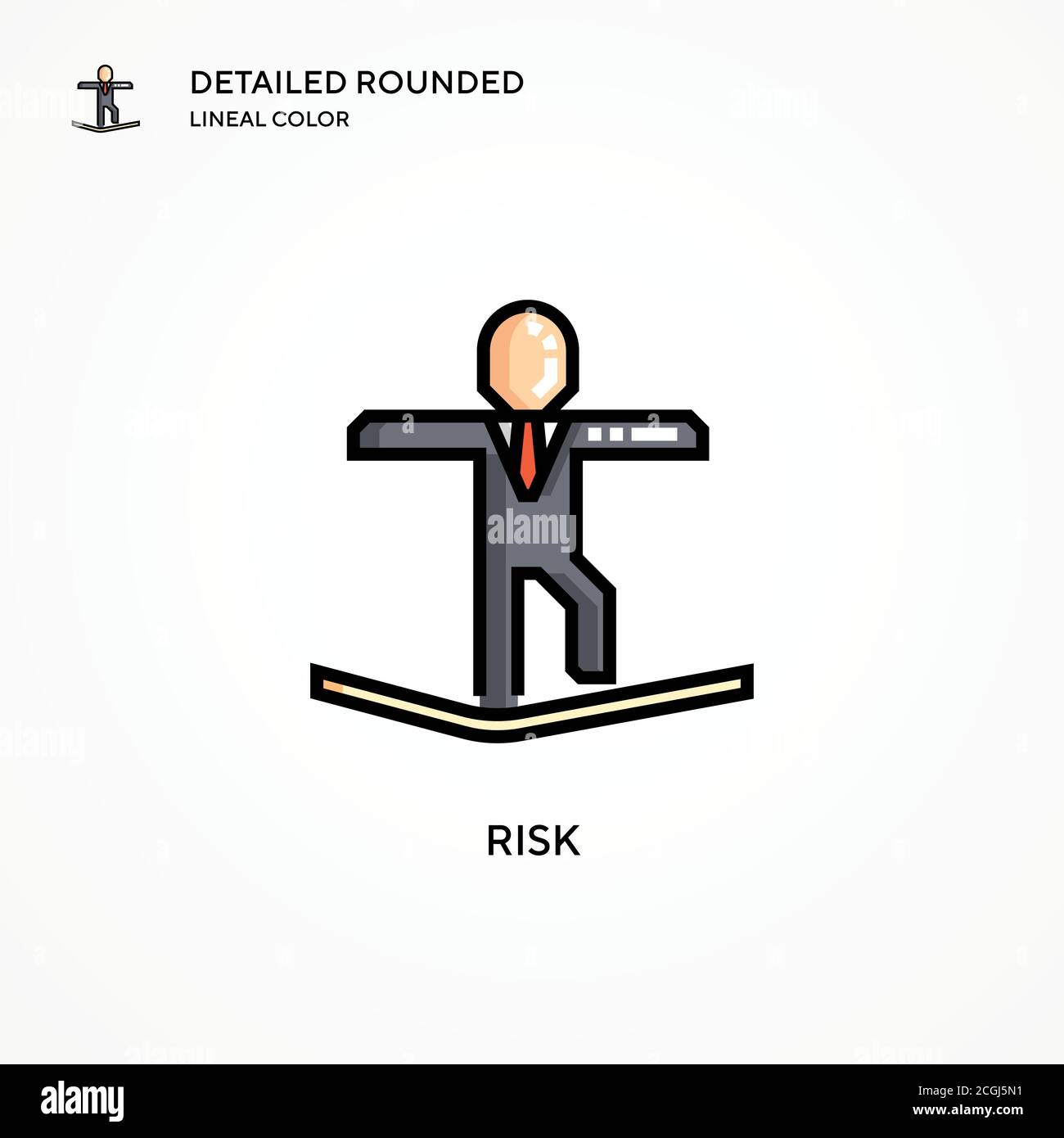 Risk vector icon. Modern vector illustration concepts. Easy to edit and ...