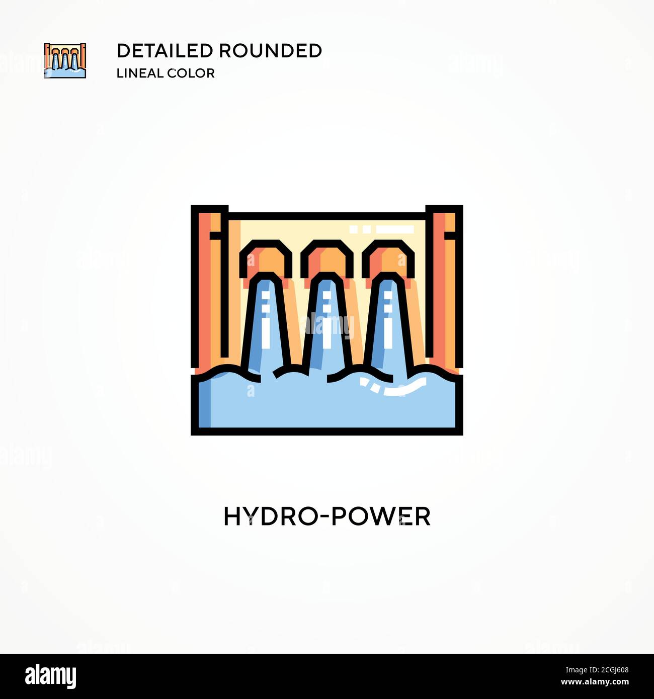 Hydro-power vector icon. Modern vector illustration concepts. Easy to ...