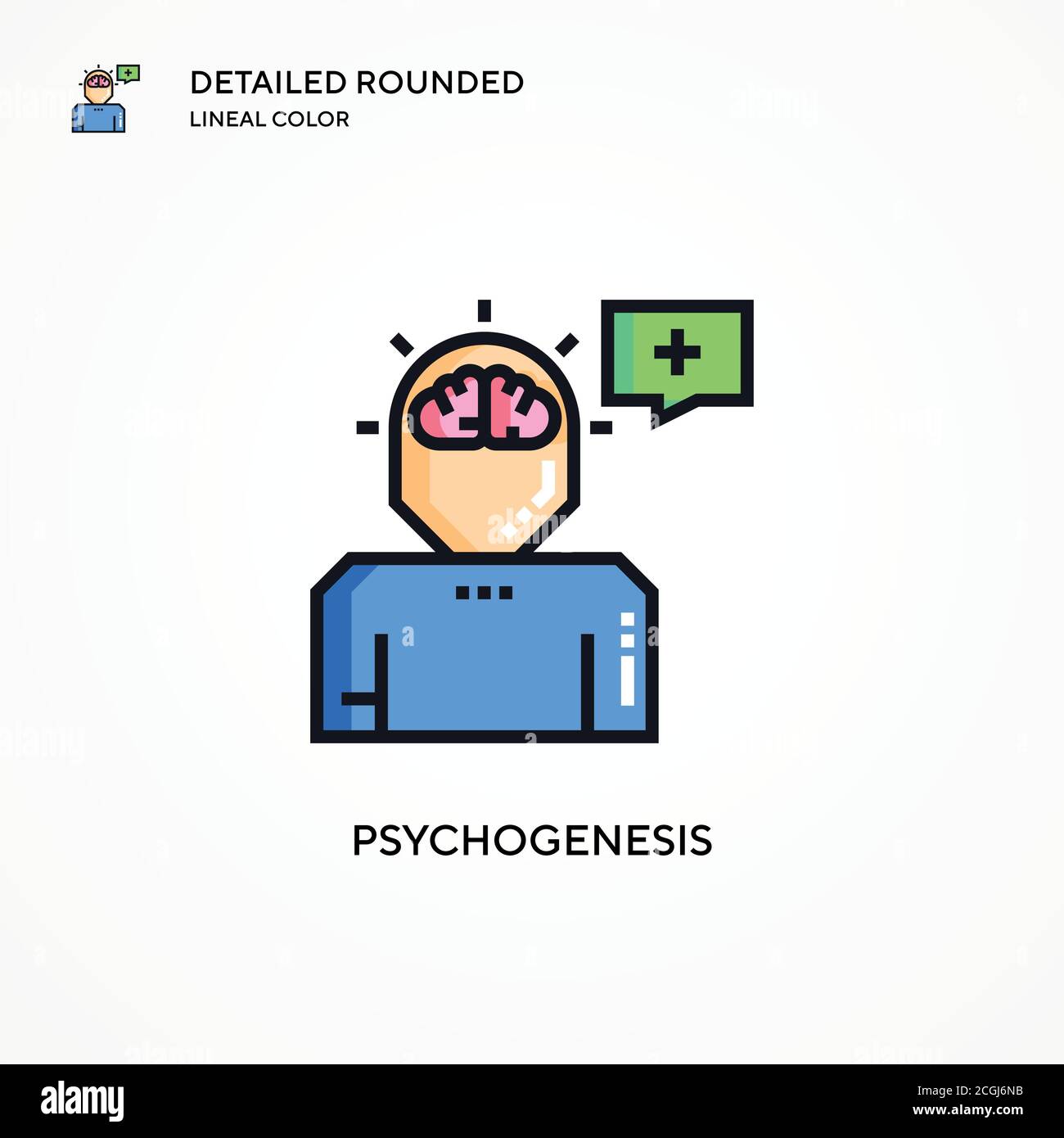 Psychogenesis vector icon. Modern vector illustration concepts. Easy to ...