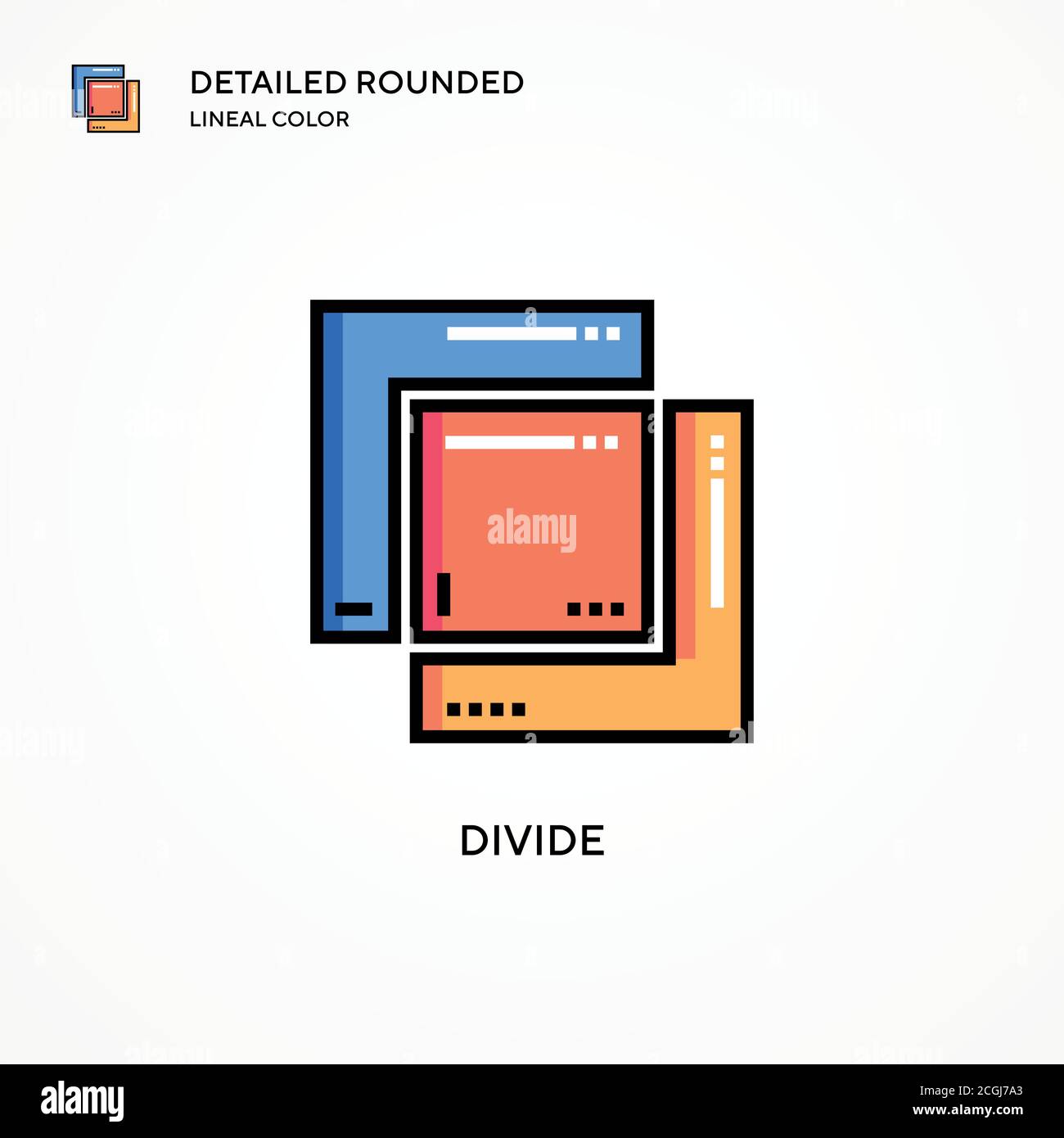 Divide vector icon. Modern vector illustration concepts. Easy to edit ...